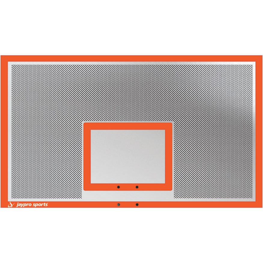 Jaypro Perforated Aluminum Backboard - Rectangular (72" W x 42" H, Out ...
