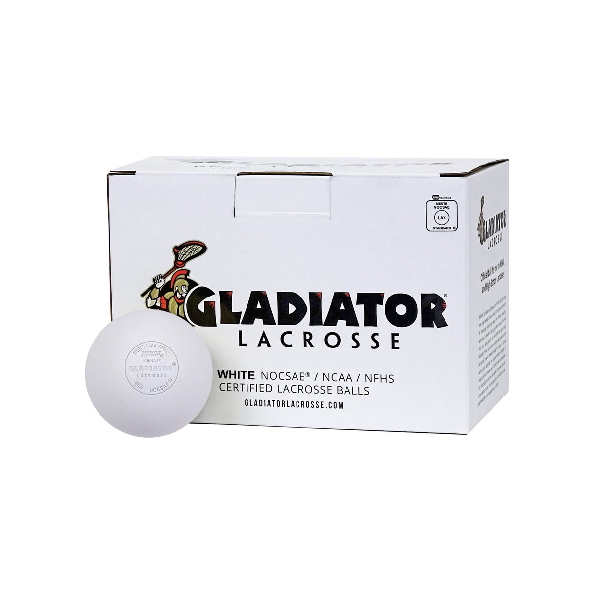 Gladiator Lacrosse Official Game Balls - Box of 12, White, NOCSAE & SE ...