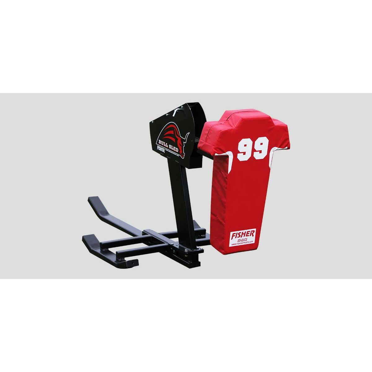 Fisher Athletics 1-Man Bull Rush Football Sled with Forward Slant Pad ...
