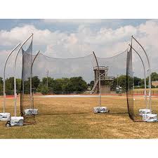 Athletic Connection High School Portable 13' 6" Aluminum Discus Cage w ...