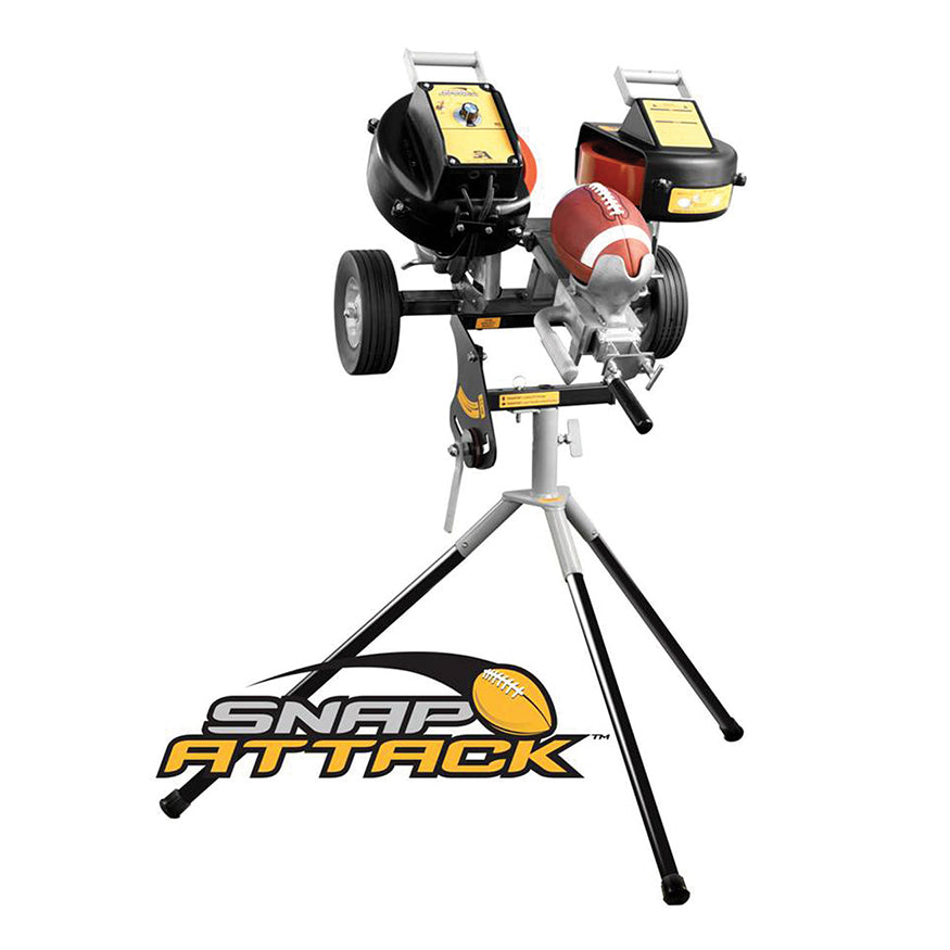 Snap Attack Football Throwing Machine – 100 Yards Passes – 70+ mph – S ...