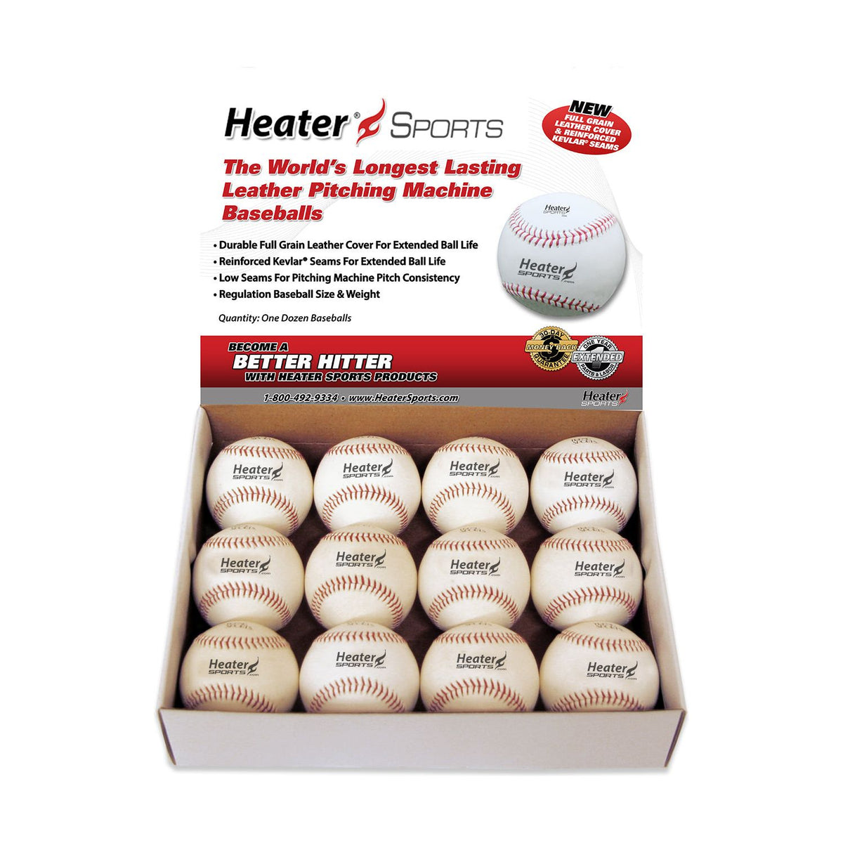 Fireballs Leather Pitching Machine Baseballs — Sideline Sport Supply